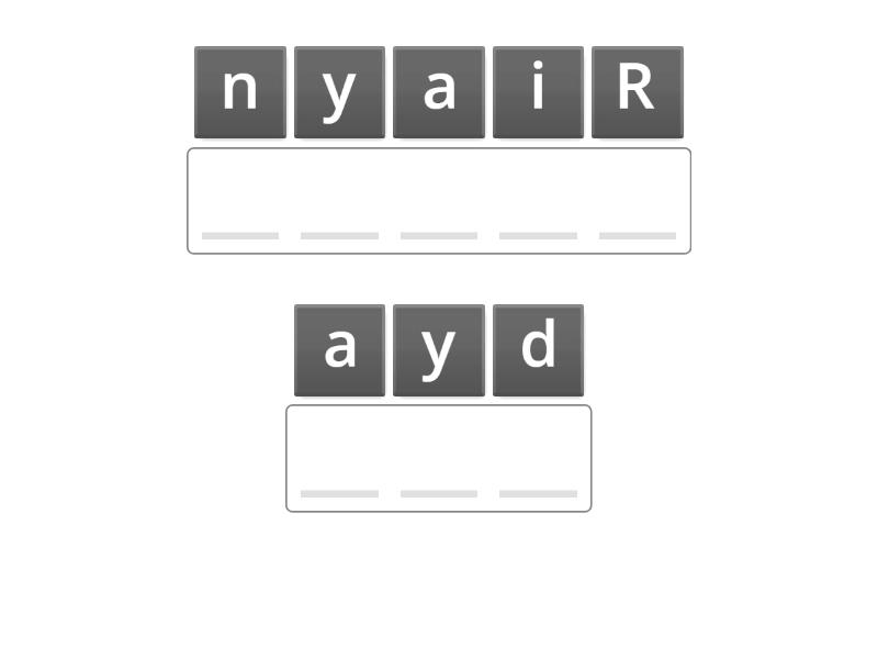 Word Complete Exercise - Anagrama