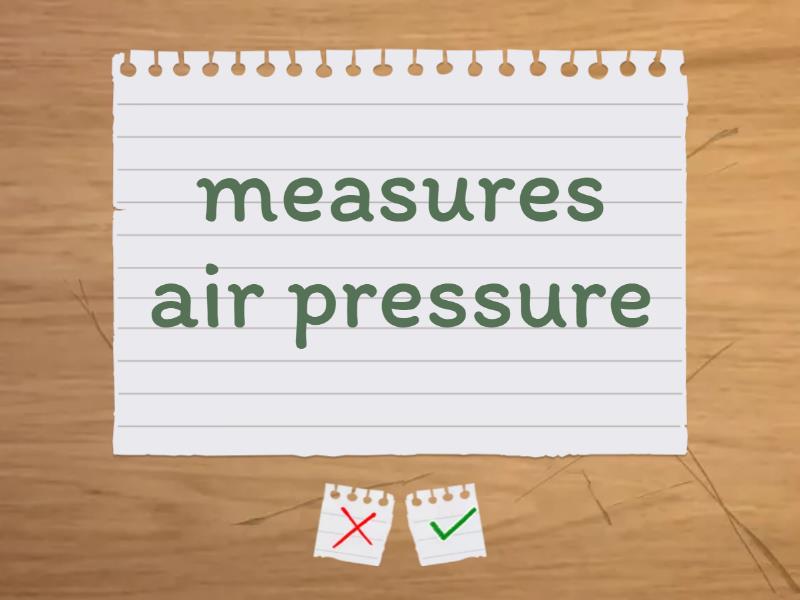 Weather Instrument - Flash cards