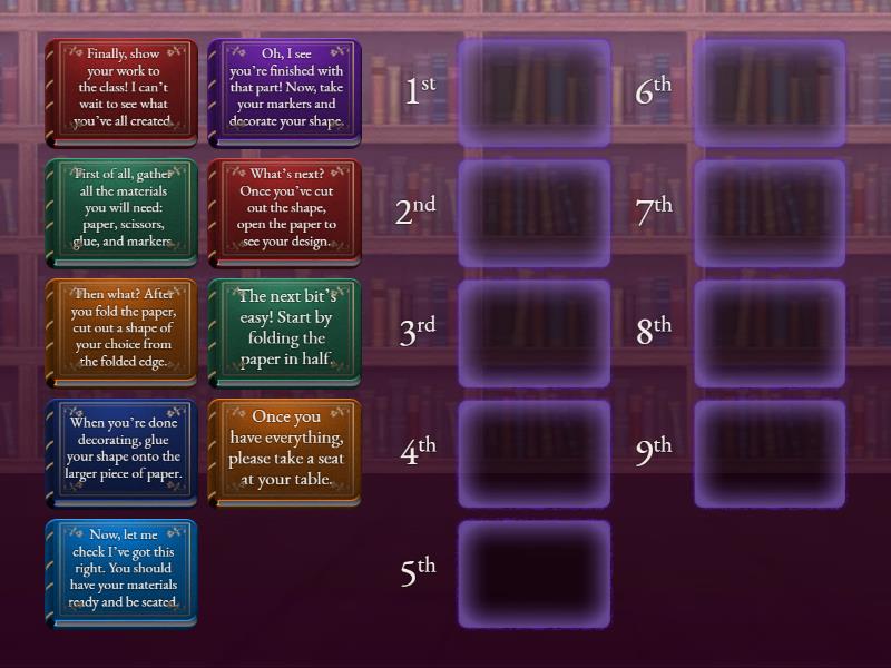 Own it 3 u6 giving and following instructions - Упорядочивание