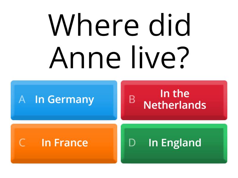 Anne Frank - Quiz