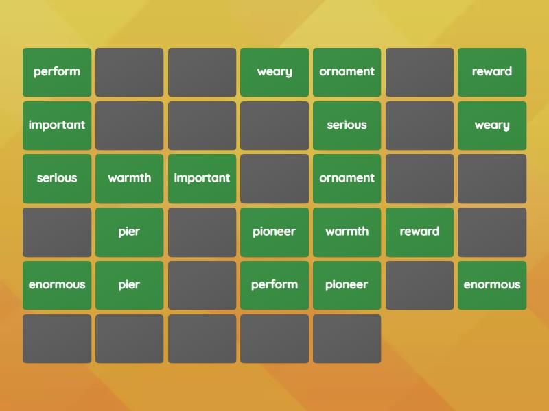 Spelling: Unit 13 (5th grade) - Matching pairs