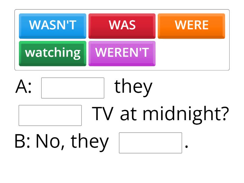 PAST CONTINUOUS 1 - Completar la frase