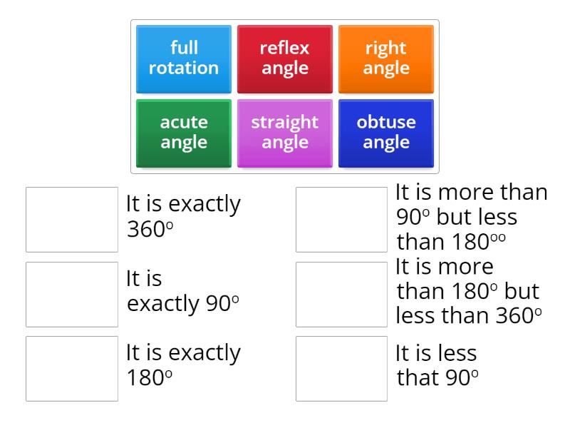 Types of angles - Match up