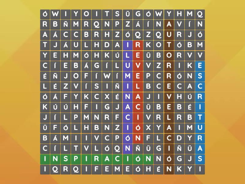 Encuentra las palabras - Wordsearch