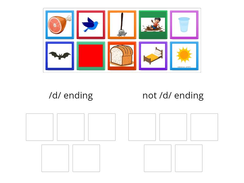 /d/ ending sound sort - Group sort