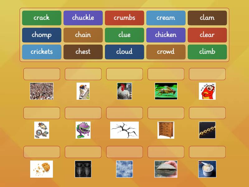 Consonant Clusters (ch / cl / cr) - Match up