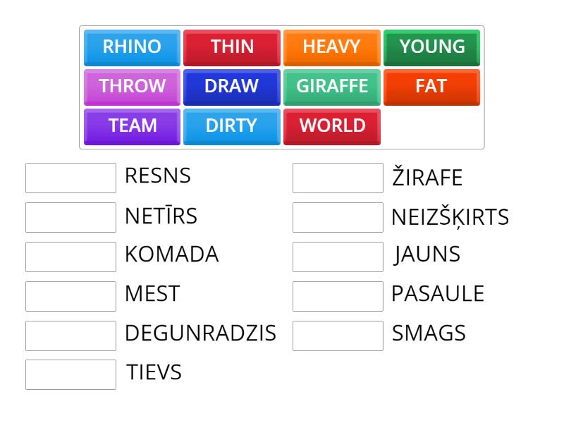of #3 vocabulary AMAZING WORLD +superlative - Match up