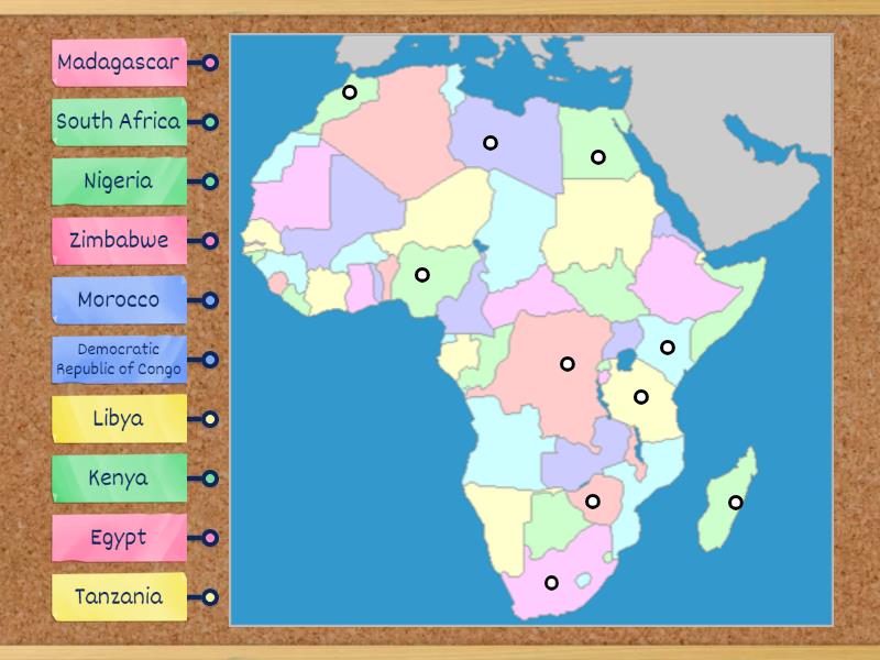 World Geography: Africa - Labelled diagram