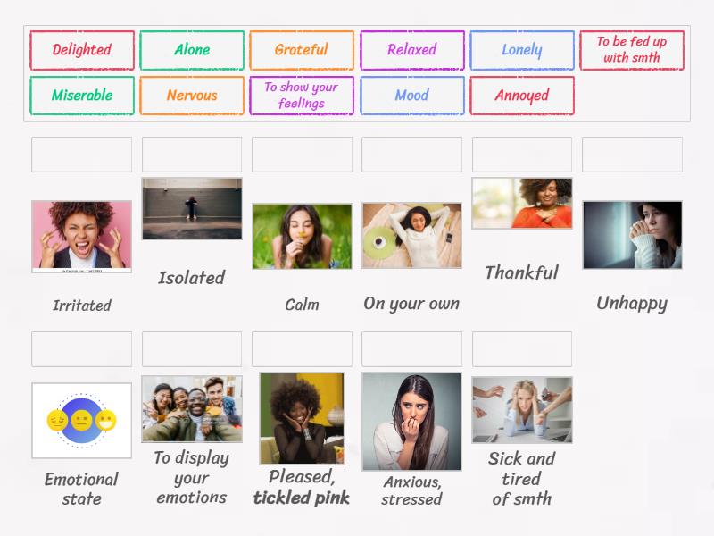 Word matching : How Are You Feeling? - Match up