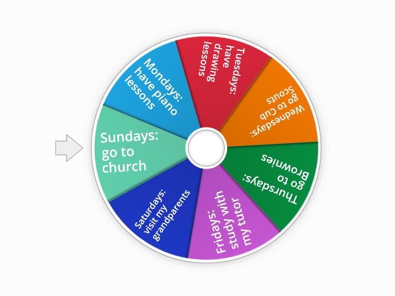 weekly activities - Spin the wheel