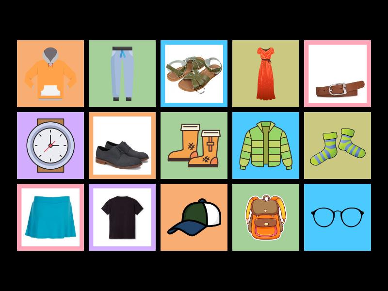 La ropa - Flip tiles