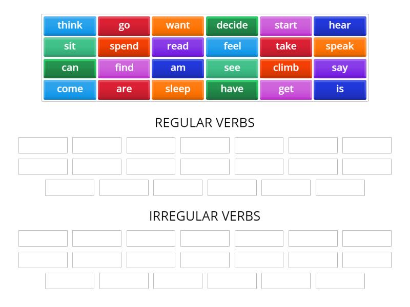 Ralina Verb groups V1 & V2 - Group sort