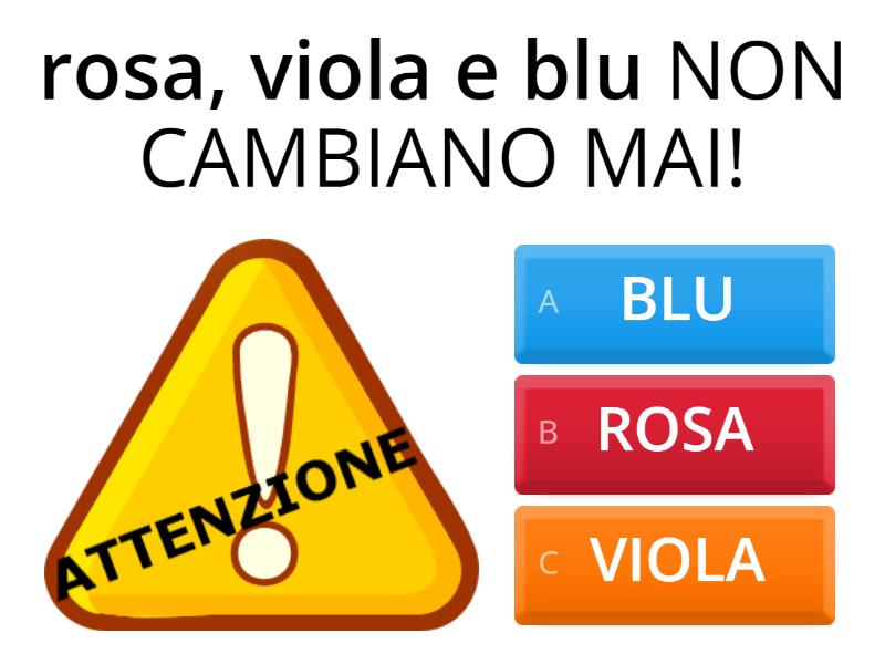 COLORI - aggettivi - Quiz