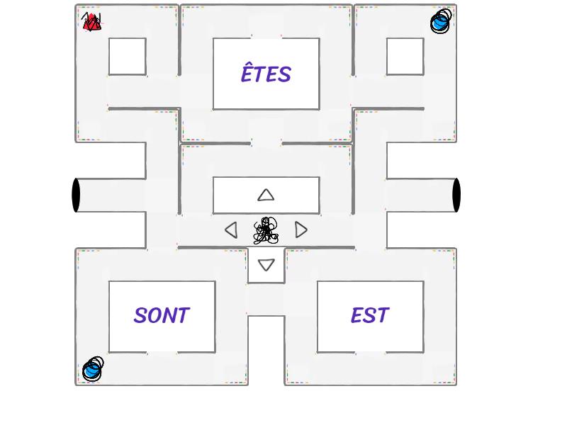 VERBE ÊTRE - Poursuite dans le labyrinthe