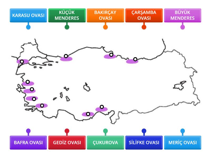 TÜRKİYE'DE DELTA OVALARI - Labelled diagram