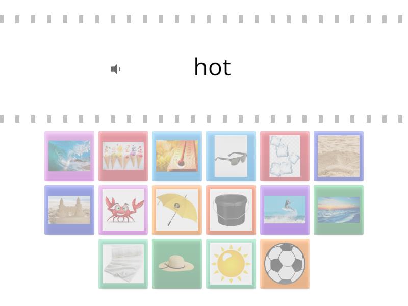 Summer vocab - Find the match