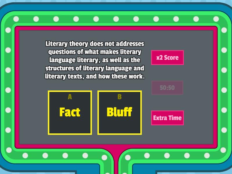 FACT OR BLUFF - Gameshow quiz