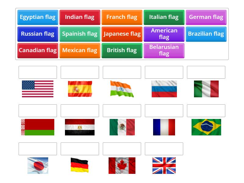 countries and flags - Match up