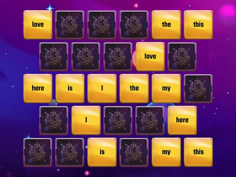 ARC Y and intro to G power words - Matching pairs