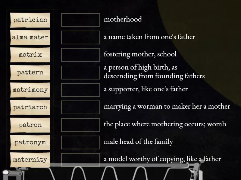 Mrs. Cook's 4th Grade Latin Vocabulary mater/pater - mother, father ...