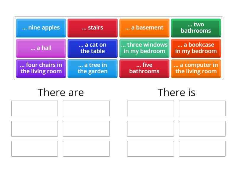 There is / There are | klasa.4 - Group sort