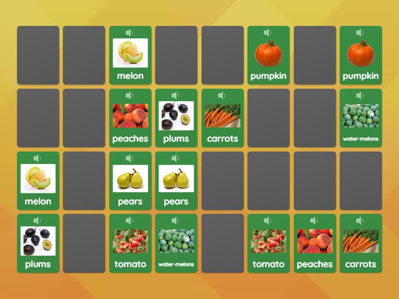 fruits - Matching pairs