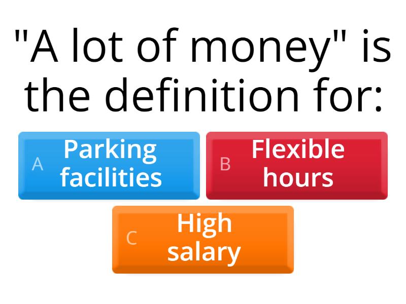 What do people want from work? - Quiz