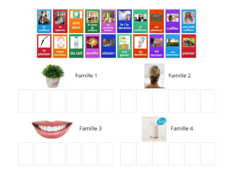 Les familles de mots - Group sort