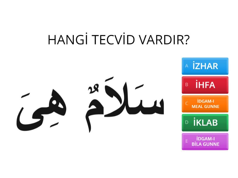TENVİN VE SAKİN NUN TEKRAR İ - Test