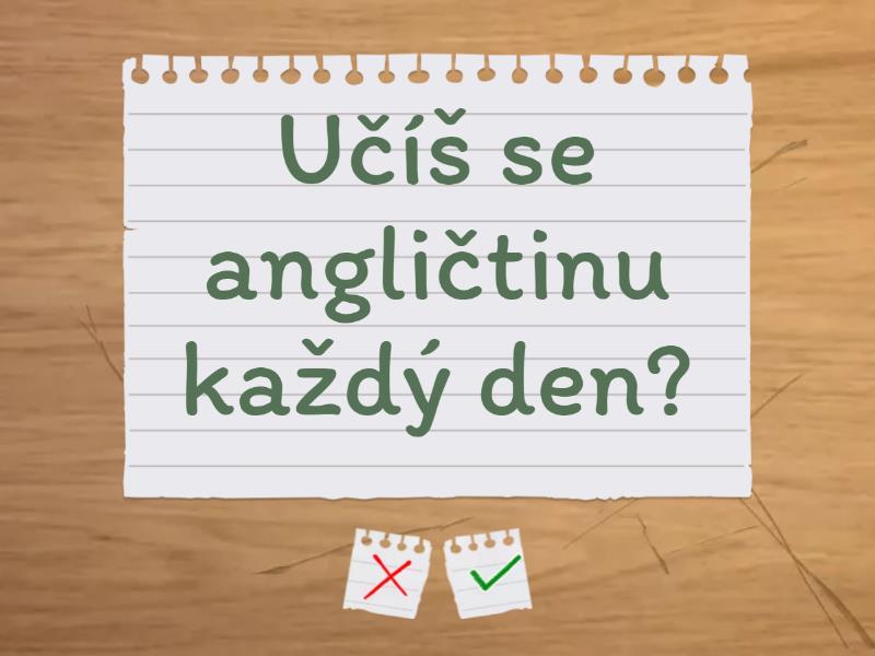 Present simple and continous sentences - Flash cards