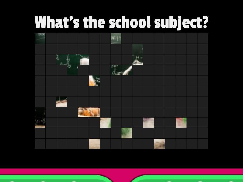 School Subjects - Image quiz