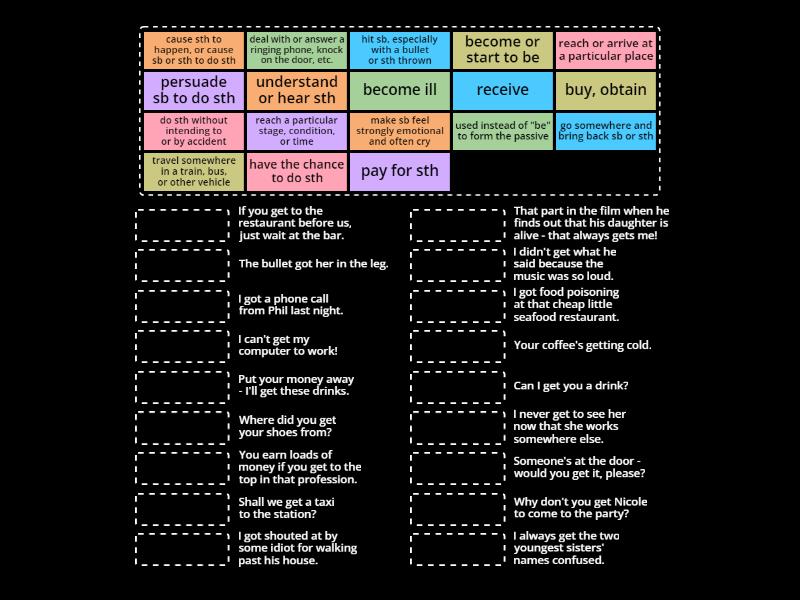 GET -meanings - Match up