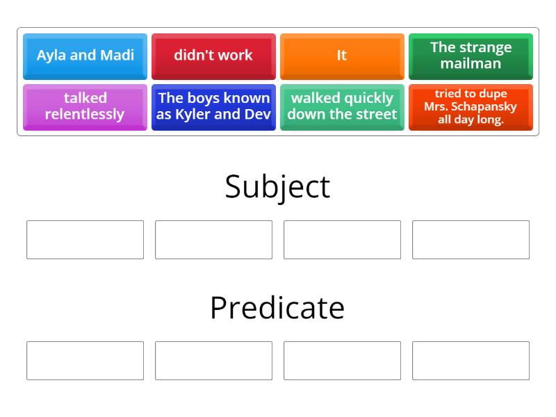 Subject Predicate Sort - Group sort