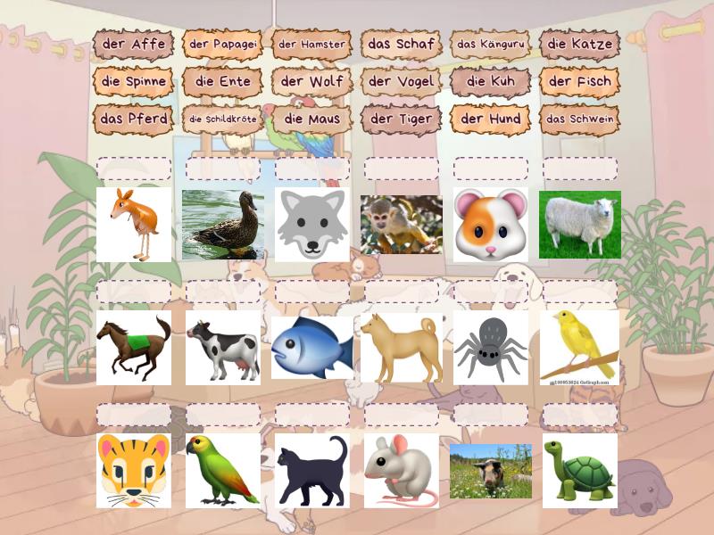 Die Tiere Verbinde - Match up