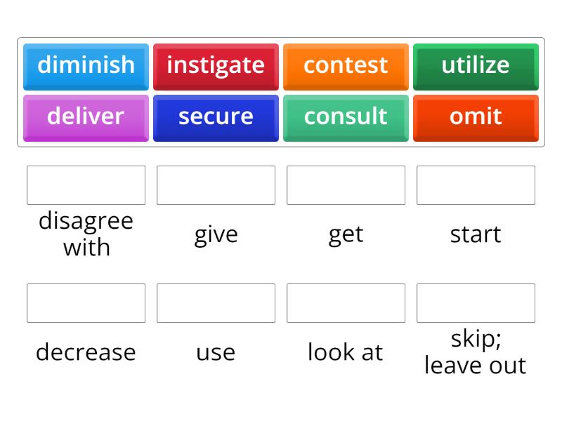 BE15 - Unit 6 Formal and Informal Academic Verbs - Une las parejas