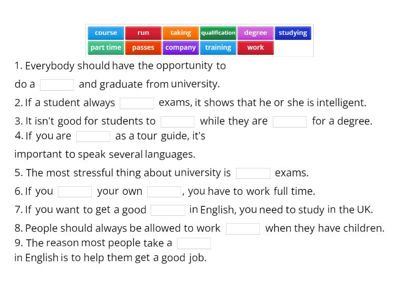 Roadmap B1 (1A) - Complete the sentence