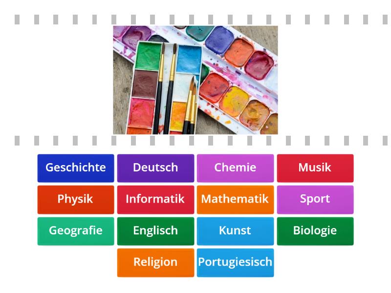Schulfächer - Deutsch - Find the match