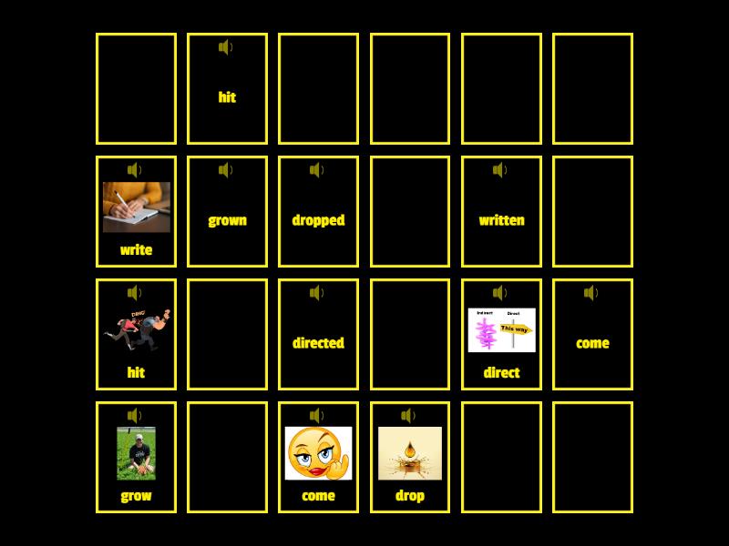 Unit 5 verbs in past participle - Parejas