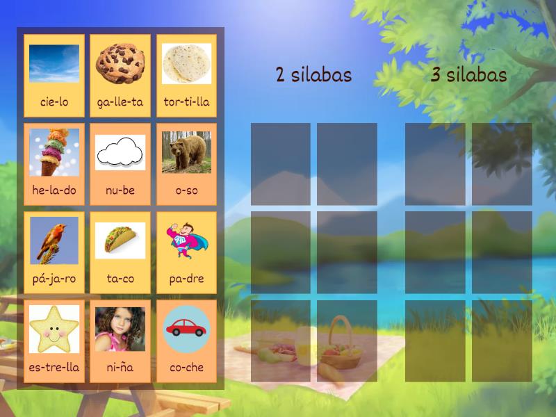 Las silabas - Group sort