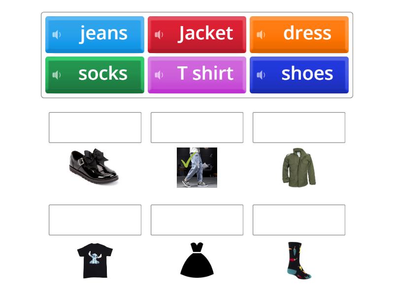 drag and drop Clothes - Match up