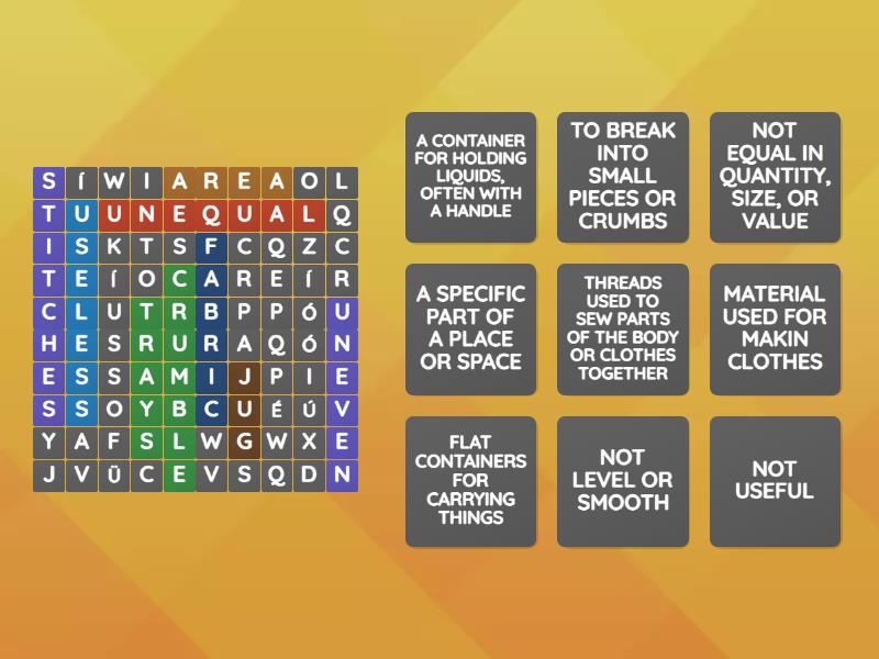 Word Search Puzzle - Sopa de letras