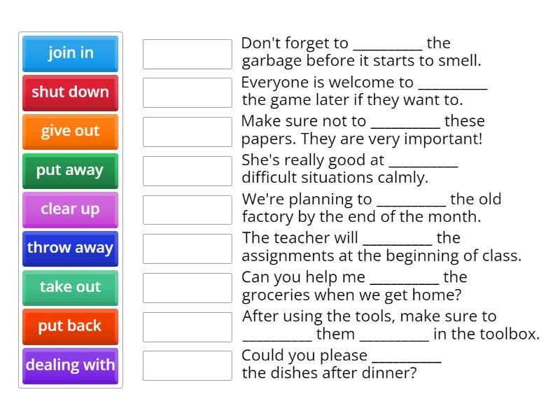 Roadmap B1 Unit 8A Vocabulary Multi-word verbs - Une las parejas