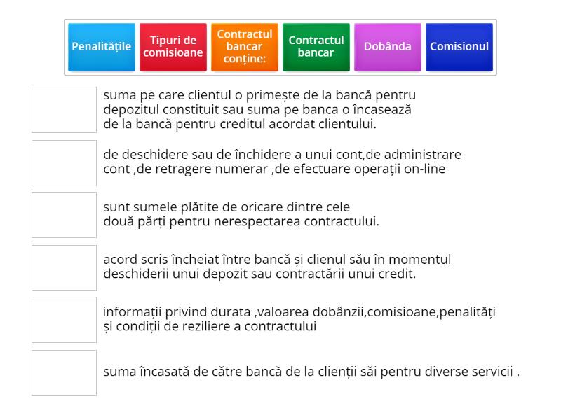Contractul bancar - Match up