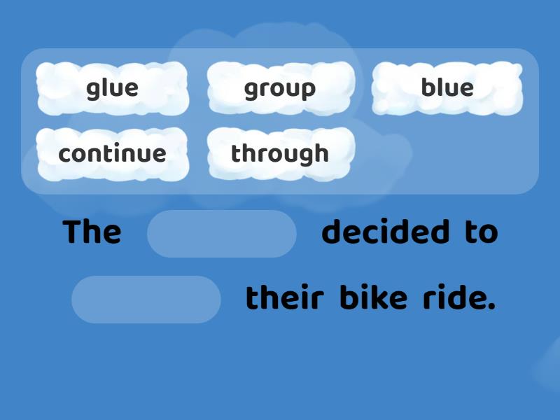 Long "oo" - Cloze Procedure - Complete the sentence