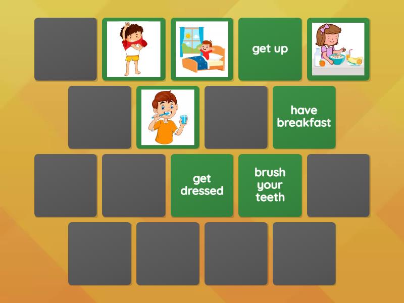 Daily routine - Matching pairs