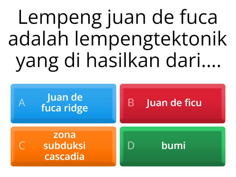 Lempang Juan de fuca - Quiz