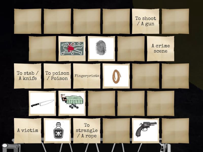 Memory - Crime Scene - Matching pairs