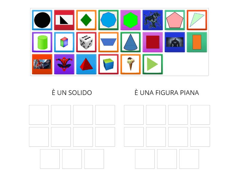 SOLIDO O FIGURA PIANA? - Ordenar por grupo SOLIDO O FIGURA PIANA? - Ordenar por grupo