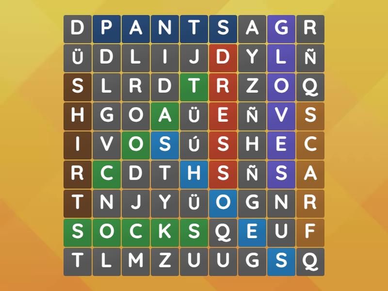 LETTER SOUP - Sopa de letras