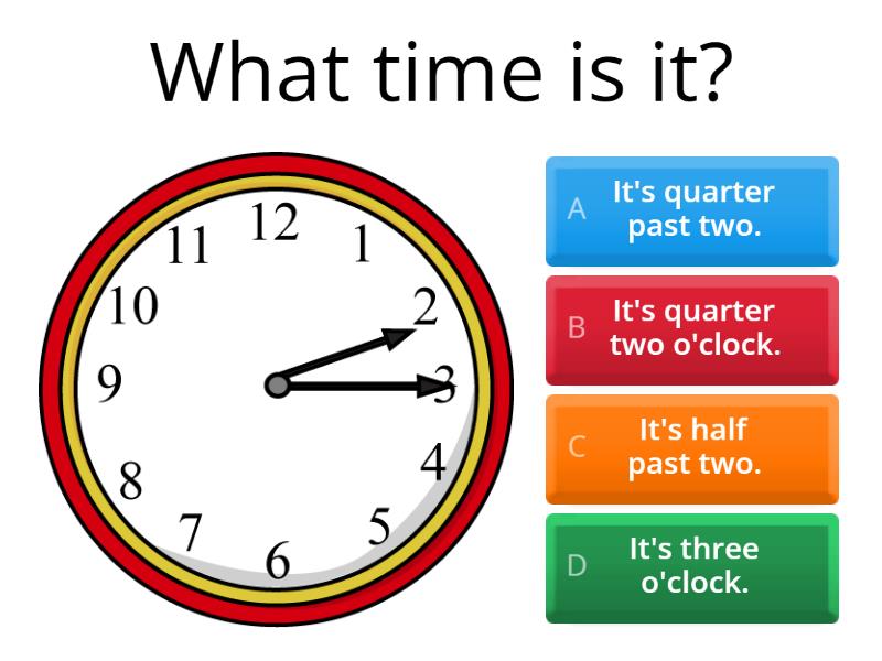 Kids C - TELLING THE TIME 2 (Half past, O'clock, quarter past ...